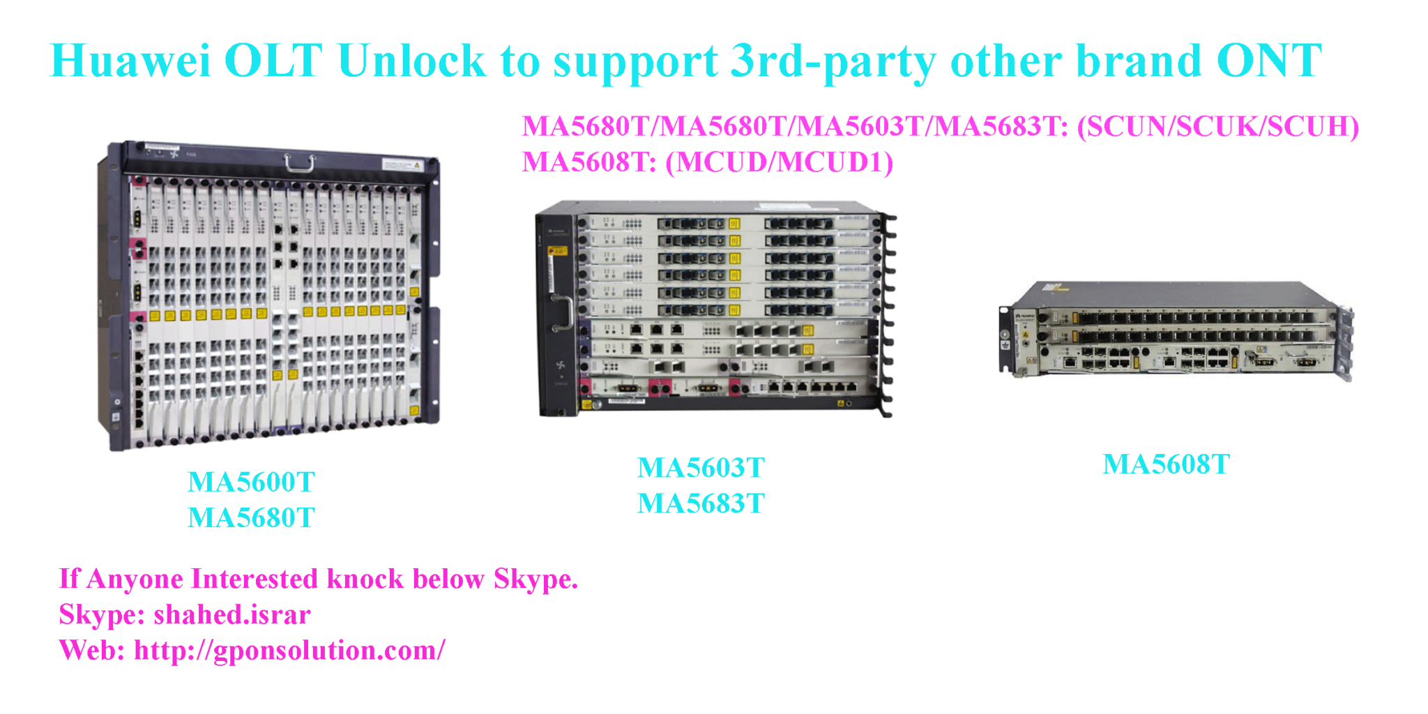 3rd-Party ONT Add Feature Unlock Huawei OLT - GPON Solution